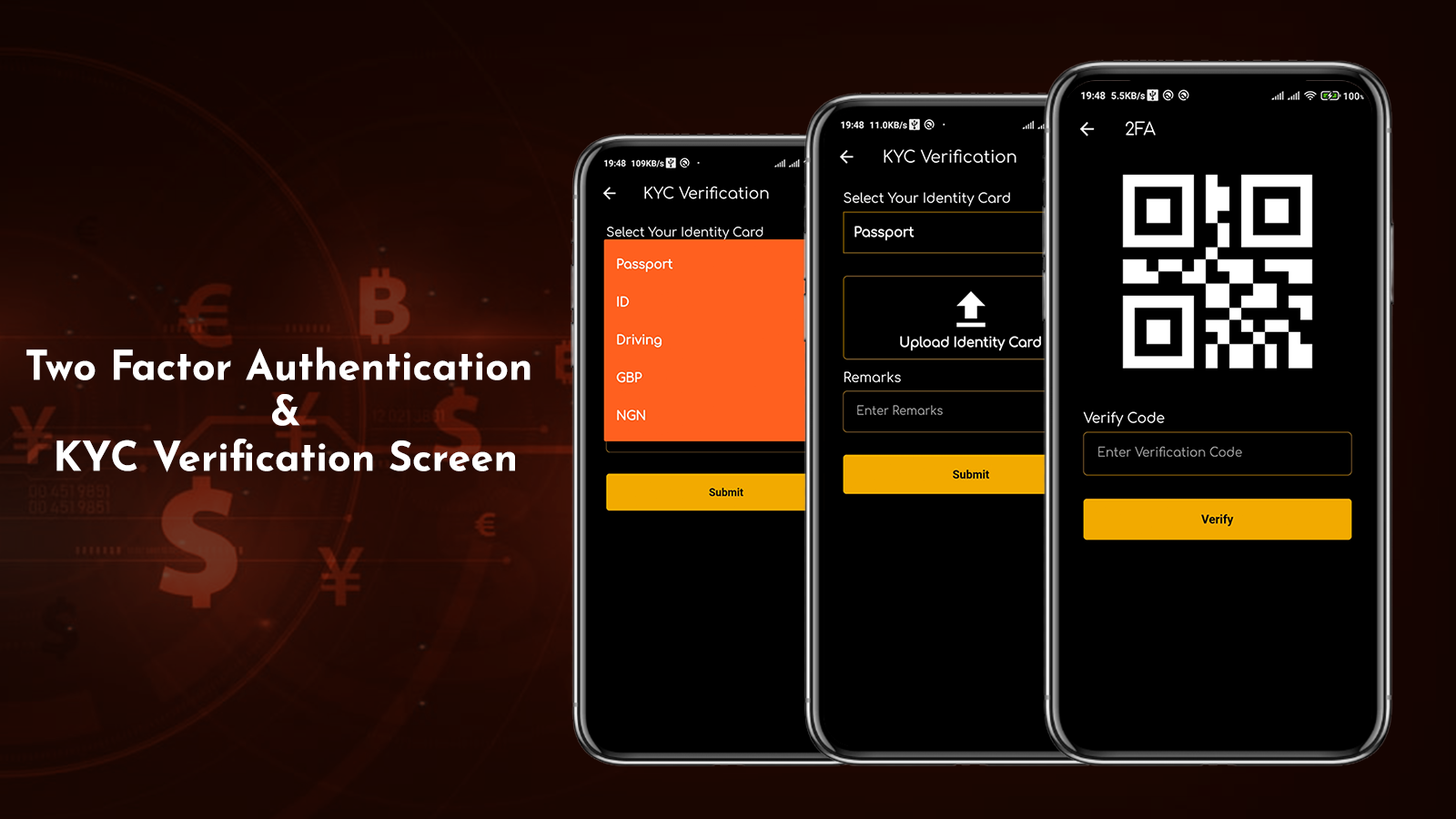 MyCoin - Digital Coin Currency Wallet and Payment Gateway Flutter App UI Kit by AppDevsX